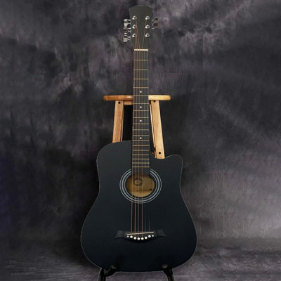 38 Inch Full Size Acoustic Guitar Classical Cutaway Design Hardwood ...
