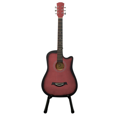 38 Inch Full Size Acoustic Guitar Classical Cutaway Design Hardwood ...