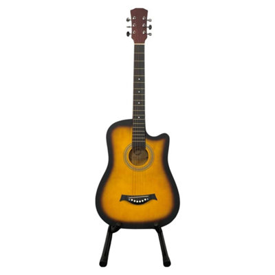 38 Inch Full Size Acoustic Guitar Classical Cutaway Design Hardwood ...