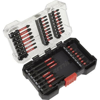 38 Piece Impact Grade Power Tool Bit Set - S2 Steel Bits - Plastic ...