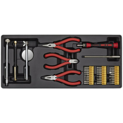 38 Piece Premium Precision Tool Set with Modular Organizer Tray for DIY ...