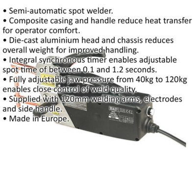 3800A Semi-Automatic Spot Welder with Timer - Portable Welding Tool for ...