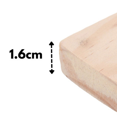 380mm Corner Shelf Kit, Solid Pine Wood, Natural Sanded