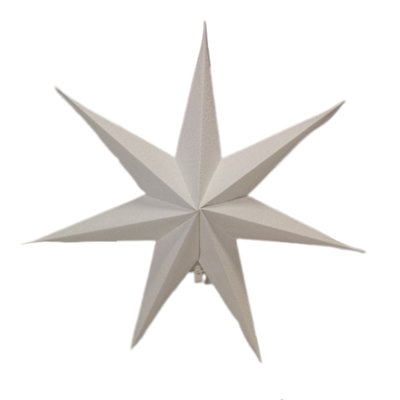 38cm White Paper Foldable Star Christmas Decoration
