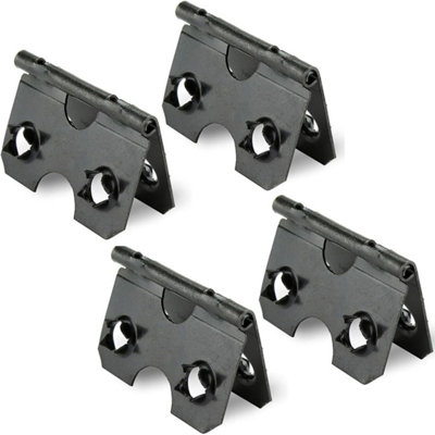 38mm Black Easel Strut Hinges 4 Pack Press Fix Picture Frame Backing ...
