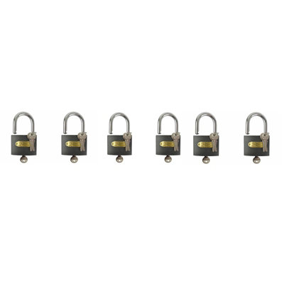 38mm Cast Iron Padlock With Hardened Shackle Padlocks Shed Gate Lock x 6