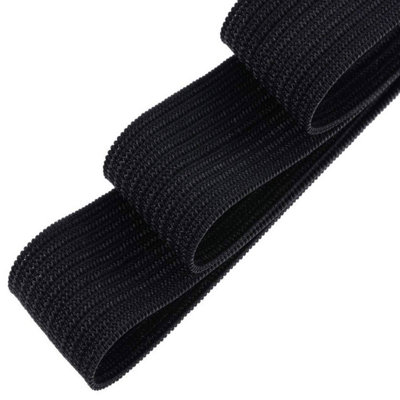 38mm Flat Elastic Band Stretchable Elastic Cord Stretch Strap, Black ...