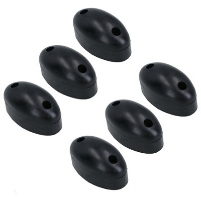 38mm Oval Rubber Buffer Bumper Pad Stop For Truck Trailers Horsebox 6pc