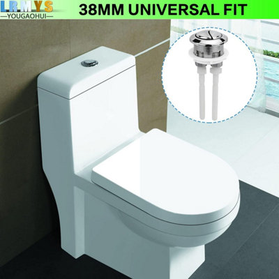38mm Round Dual Push Toilet Flush Button, Plastic Chrome Plated ...