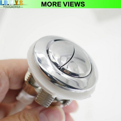 38mm Round Dual Push Toilet Flush Button, Plastic Chrome Plated ...