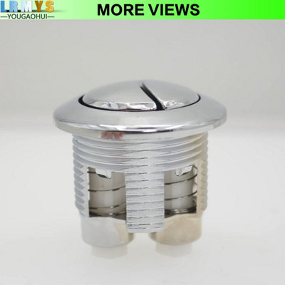38mm Round Dual Push Toilet Flush Button, Plastic Chrome Plated ...