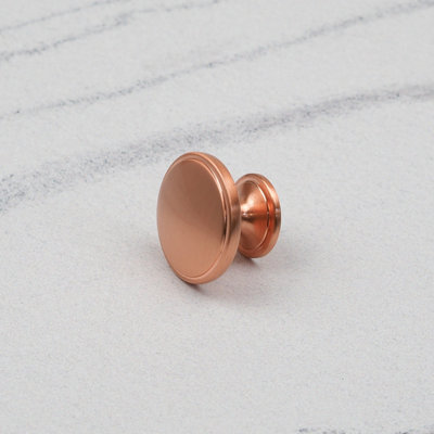 38mm Satin Copper Cabinet Knob Rose Gold Cupboard Door Drawer Pull ...