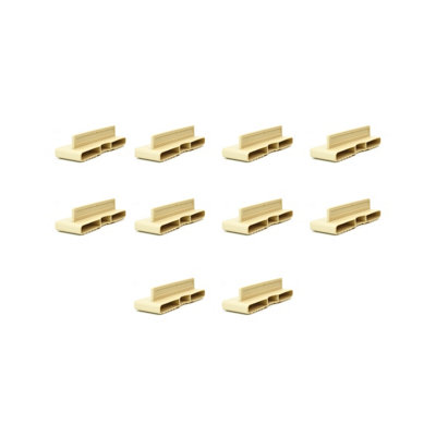 38mm Twin Plastic Bed Slat Holders Fixings for Wooden Bed Frames 10 Pack