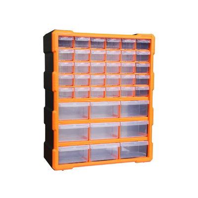 39 Drawers Plastic Storage Cabinet Organizer | DIY at B&Q