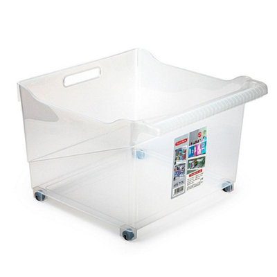 39cm Multi Function Storage Trolley - Clear