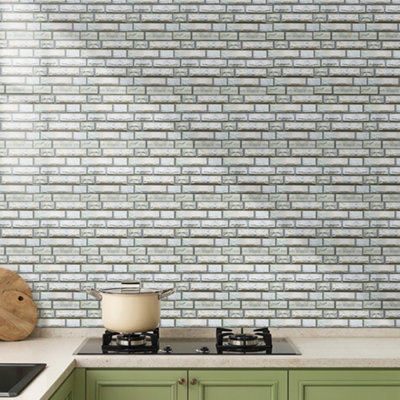 3D Brick Effect PVC & Sponge Peel & Stick Wall Stickers 30cm x 30cm ...