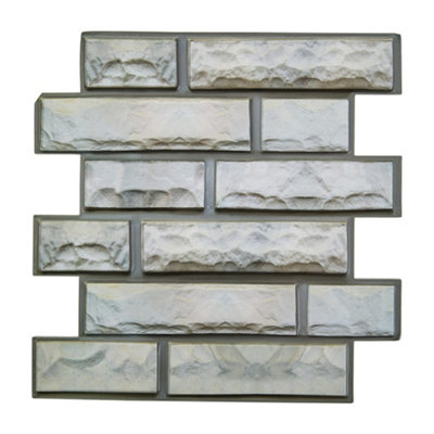 3D Brick Effect PVC & Sponge Peel & Stick Wall Stickers 30cm x 30cm ...
