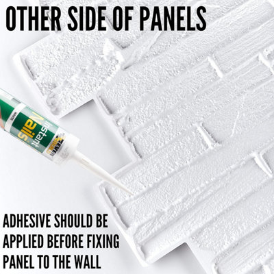 3D Brick Effect Wall Panels - Set of 6 Covers 2.89 m² (31.11 ft² ...