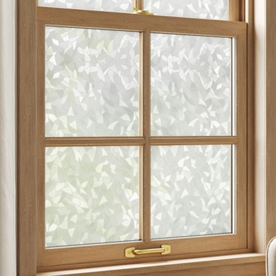 3D CRESCENT PATTERNED PRIVACY WINDOW FILM PEEL AND STICK FROSTED COVER ...