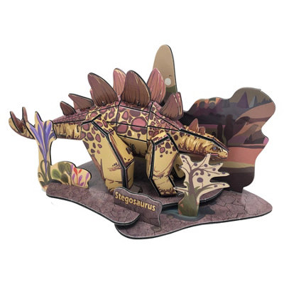3D Dinosaur Model Jigsaw Puzzle - Stegosaurus