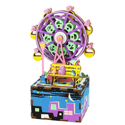 3D DIY Hand Crank Music Box Ferris Wheel Puzzle