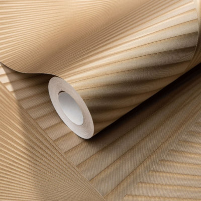 3D Geometric Textured Vinyl Wallpaper Gold Erismann 10404-30
