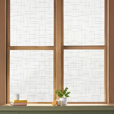 3D Star Patterned Privacy Window Film Peel and Stick Frosted Cover for ...