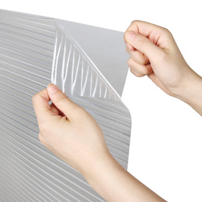 3D Stripe Patterned Privacy Window Film Peel and Stick Frosted Cover ...