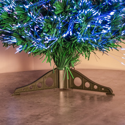 3FT (90cm) Green Fibre Optic Christmas Tree with Multi-coloured Fibre ...