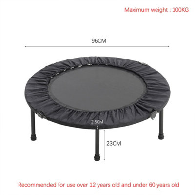3Ft Foldable Mini Garden Trampoline Fitness Trampoline with Steel Legs ...