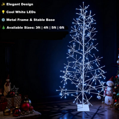 3FT Prelit Twig Christmas Tree White LEDs
