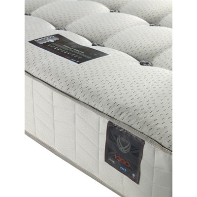 3ft Single Premium Cool Blue Memory Foam Pocket Sprung Mattress (1000 ...