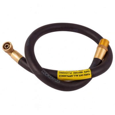 3ft x 3/8" Micro Angle Cooker Flex - Gas Hose with Elbow Fitting for ...