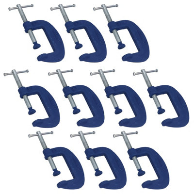 3in 75mm Heavy Duty G Clamp (10 Pack) C Grip Holder Clasp Vice