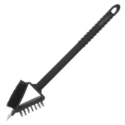 3in1 BBQ Cleaning Tool Barbecue Grill Wire Bristle Brush Scraper Grease ...