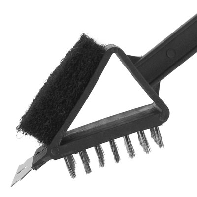 3in1 BBQ Cleaning Tool Barbecue Grill Wire Bristle Brush Scraper Grease ...