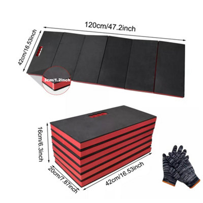 3in1 Folding EVA Foam Work Mat - 30mm Thick Kneeling, Sitting & Laying ...