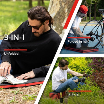 3IN1 FOLDING EVA FOAM WORK MAT - 30MM THICK KNEELING, SITTING & LAYING ...