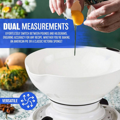 3kg Retro Kitchen Scale Weighing Cooking Food Weight Round Bowl ...