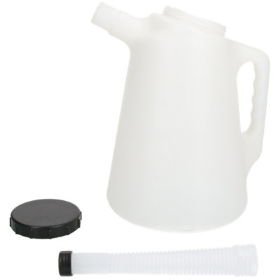 3L Plastic Measuring Jug & Flexible Spout Litre & Quarts Water Petrol ...