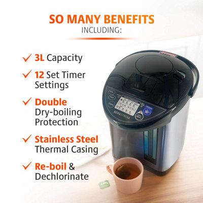 3L Thermal Water Boiler, Instant Hot Water Dispenser, Stainless Steel ...