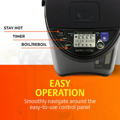 3L Thermal Water Boiler, Instant Hot Water Dispenser, Stainless Steel ...