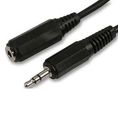 3m 3.5mm AUX Headphone Extension Cable Lead Plug to Socket Male Female ...