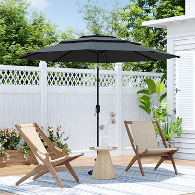 Shop 3M 3 Tier No Base Parasol Backyard Garden Patio Umbrella Sun Shade ...