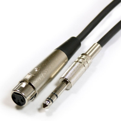 3m 6.35mm 1/4" Stereo Jack Plug to XLR Female Cable 3 Pin Audio ...