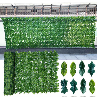 3M Artificial Hedge Ivy Leaf Garden Fence Roll Privacy Screen Wall ...
