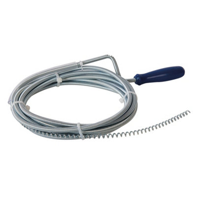 3m Corkscrew Drain Auger Probe Flexible Spring Wire Waste Pipe ...
