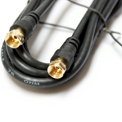 3m F Connector Male to Plug Cable Lead Patch Fly Satellite Sky Screw ...