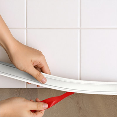 3m Flexible Self Adhesive PVC Inner Corner Wall Moulding Trim Tape in White