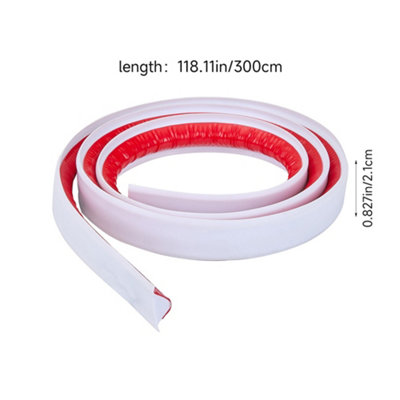 3m Flexible Self Adhesive PVC Inner Corner Wall Moulding Trim Tape in White